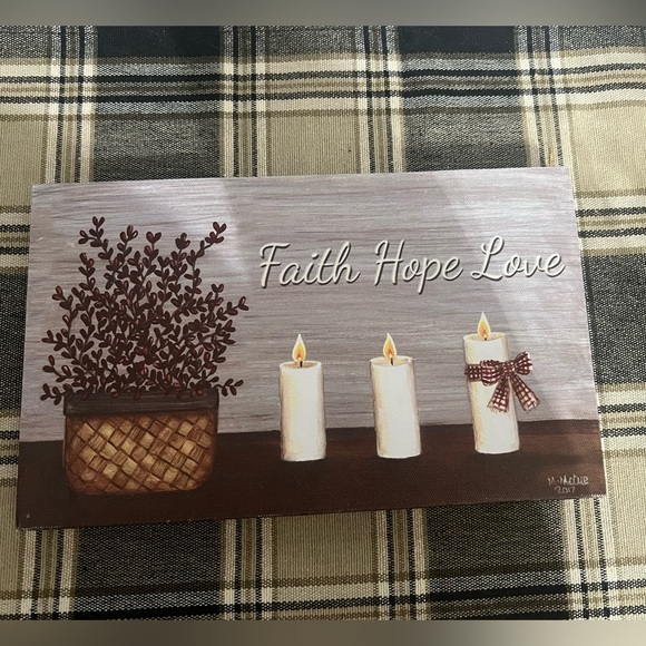 Wall Decor | Eucfarmhousecountry Faith Hope Love Light Up Canvas Sign ...